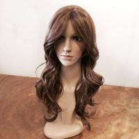 China Glueless Natural Curly Lace Front Wig Human Hair Dark Brown 20 Inch AAAAA Grade for sale