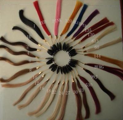 China Natural Brown Human Hair Color Ring 10cm-15cm 150 Colors Hair Colour Chart for sale