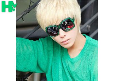 China Blonde Short Synthetic Men Hair Wig 150g 12inch Natural Looking No Tangle for sale