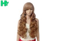 China Synthetic Natural Hairline Lace Front Wig 68 cm Non Flammable 130% Density for sale