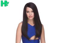China Lace Front Synthetic Wig Heat Resistant Kinky Straight 16 Inch 130 Density for sale