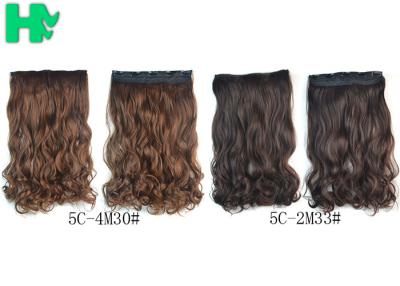 China 16 Inch Curling Synthetic Hair Extensions Clip In Tangle Free 220 Degree Heat Resistant for sale