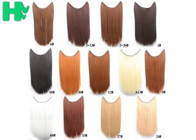 China Tangle Free Synthetic Hair Extensions Clip In 16 Inch High Temperature Fiber 220°C for sale
