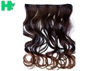 China Silky Korea Clip In Synthetic Hair Extensions 22 Inch Heat Resistant 220°C Natural Look for sale
