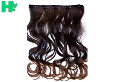China Silky Korea Clip In Synthetic Hair Extensions 22 Inch Heat Resistant 220°C Natural Look for sale