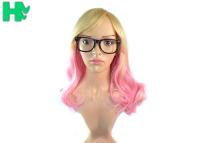 China 24 Inch Blonde Cosplay Wig Heat Resistant Synthetic Hair for Women Party Cute for sale