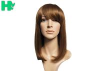 China Darker Blonde Synthetic Hair Wig Silky Straight 8-36 Inch 100g Machine Made for sale