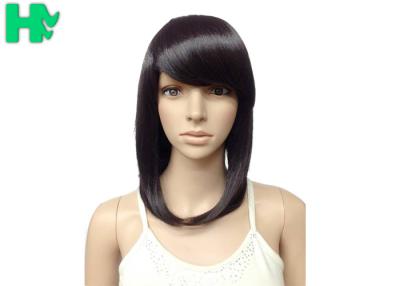 China Synthetic Heat Resistant Wigs / Long Bob Wigs With Side Bangs for sale