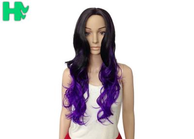 China Black Long Curly Synthetic Wig for Women 200g 30g Heat Resistant 220C Medium Cap for sale