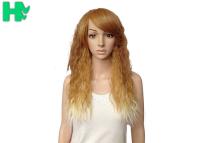 China 100 Kanekalon Fiber Long Synthetic Wigs High Grade SGS Certification 20pcs MOQ for sale