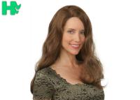 China Glam Side Bang Long Capless Heat Resistant Fiber Wig Vogue Towheaded Wavy 20inch 200g for sale