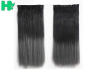 China Ombre Synthetic Hair Extensions 80g 18 Inch One Piece Handmade Fiber Hair Weave for sale