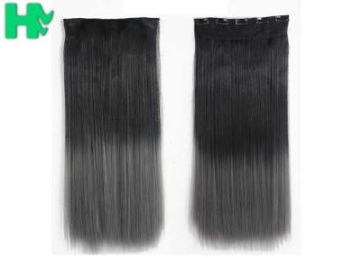 China Ombre Synthetic Hair Extensions 80g 18 Inch One Piece Handmade Fiber Hair Weave for sale