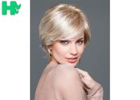 China Blonde Soft Short Synthetic Wigs High Temperature Fiber 14-32 Inches for Women for sale