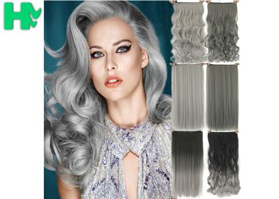 China High Temperature Fiber Clip In Hair Extensions Long Curly Weave Thick Ends 100g for sale