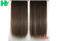 China Long Silky Straight Synthetic Hair Extensions Double Drawn Strong Weaving 22 Inch 130g for sale