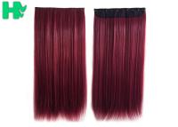 China Heat Resistant Fiber Synthetic Clip In Hair Extension Silk Straight 100g 8-30 Inch for sale
