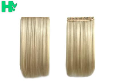 China 100% Synthetic Hair Extensions Long Straight Wave Blonde Color 8-30 Inches 120g for Adults for sale