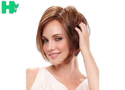 China Short Straight Dark Brown Synthetic Hair Wig Full Lace High Temperature Fiber 8-32 Inch for sale