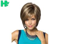 China Soft Straight Short Synthetic Hair Wig Natural Hairline for Women 8-30 Inch Length for sale