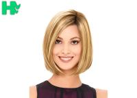 China Short Bobo Blonde Synthetic Wig 100% Heat Resistant Fiber 8-30 Inch Tangle Free Natural Volume for sale