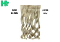 China Synthetic Clip In Hair Extension 24/613 Color No Tangle No Shedding 100g 18 Inch for Women for sale