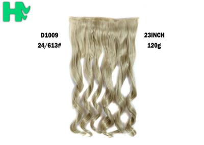 China Synthetic Clip In Hair Extension 24/613 Color No Tangle No Shedding 100g 18 Inch for Women for sale