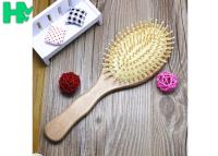 China Beech Wood Round Massage Comb 23.8cm Hair Styling Brush for Women Scalp Care for sale