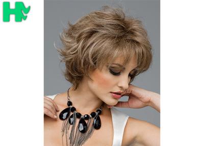 China 12 Inch Synthetic Hair Curly Short Blonde Wig Heat Resistant Fiber for Women for sale