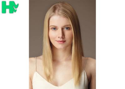 China Synthetic Clip In Hair Extension Blonde Color 27#613# 10-30 Inch Custom Length for sale