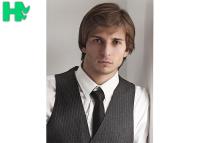 China 100% Synthetic Men Short Hair Wig 10 Inch Side Bang Natural Wavy for Young Men for sale