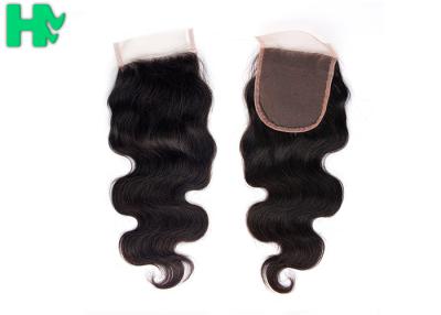China 100% Human Hair Body Wave Closure 4x4 Weft Extension 8-30 Inch Virgin Unprocessed for sale