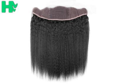 China Virgin Brazilian Human Hair Kinky Straight 13x4 Lace Frontal Closure 8-24 Inch for sale
