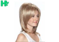 China Synthetic Hair Wig for Black Women Blonde Natural Straight 14 Inch 120g Heat Resistant for sale