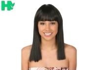 China Straight Full Head Synthetic Hair Wig for Women Natural Black 18 Inches Heat Resistant for sale