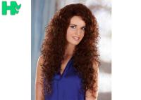 China Long Curly Synthetic Hair Wig 22 Inches Heat Resistant High Temp Fiber Natural Look for sale