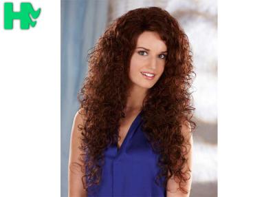 China Long Curly Synthetic Hair Wig 22 Inches Heat Resistant High Temp Fiber Natural Look for sale