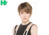 China Heat Resistant Fiber Short Synthetic Wig 8 Inch Custom Color No Lace Daily Wear for sale