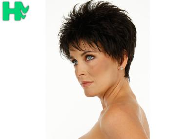 China Heat Resistant Fiber Synthetic No Weft Full Hair Wig 8 Inch Natural Straight Wave Short Style for sale