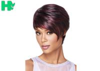 China Heat Resistant Synthetic Hair Wig 8 Inch Mixed Color Customizable Length for sale