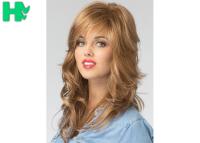 China European Synthetic Full Head Glueless Wig 20 Inch Heat Resistant Brown Hair for sale