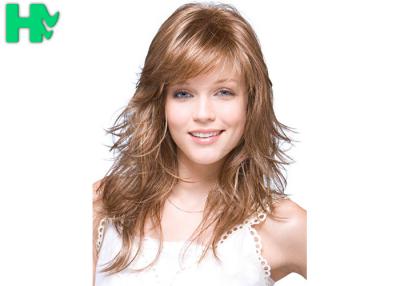 China 20 Inch Blond Brown Synthetic Hair Wig for Women Heat Resistant Natural Look for sale
