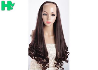 China Graceful Smooth No Smell Loose Wave Long Synthetic Wig 26 Inch Heat Resistant Fiber for sale