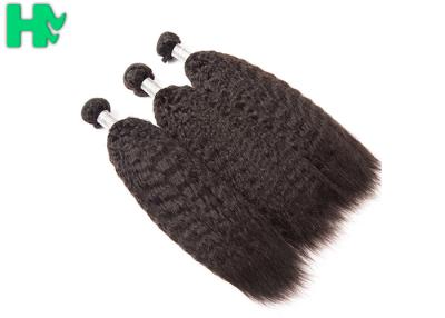 China Virgin 100% Human Hair Extensions Kinky Straight Double Weft 8 to 30 Inch Length 95g per Piece for sale