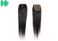 China 4x4 Free Middle Part Lace Closure 100% Virgin Human Hair Straight 8-20 Inch for sale