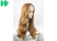 China Natural Wave 26 Inch Long Synthetic Wig Tones Blonde Mixed Heat Resistant 200g for sale