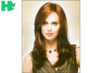 China Natural Wave Medium Length Synthetic Hair Wig for Elegant Women 150g Heat Resistant for sale