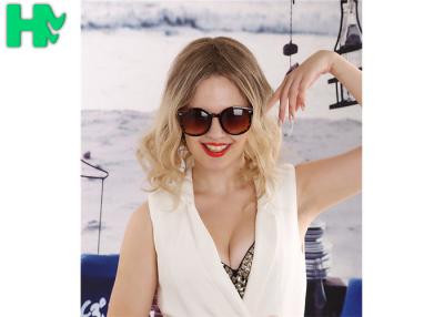 China Wholesale Two Tone Color Synthetic Wigs 10-12 Inch Heat Resistant Kinky Curly for sale