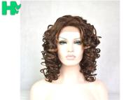 China Heat Resistant Synthetic Curly Wig Brown Color 12-20 Inch for Women Cosplay for sale