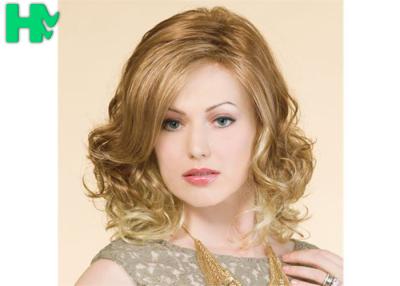 China Blond High Temperature Fiber Side Part Wave Synthetic Wig 30cm for Women for sale